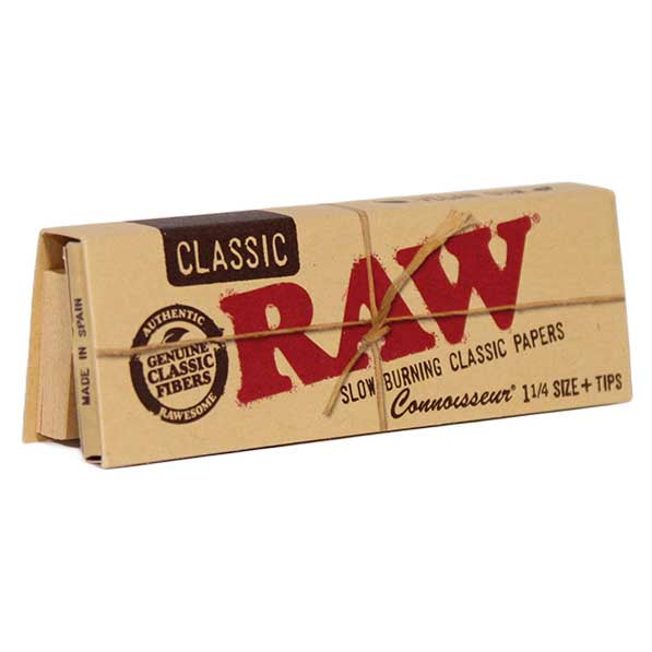 RAW Classic Connoisseur 1 1/4 Paper with Tips – Excitement Smokin PA