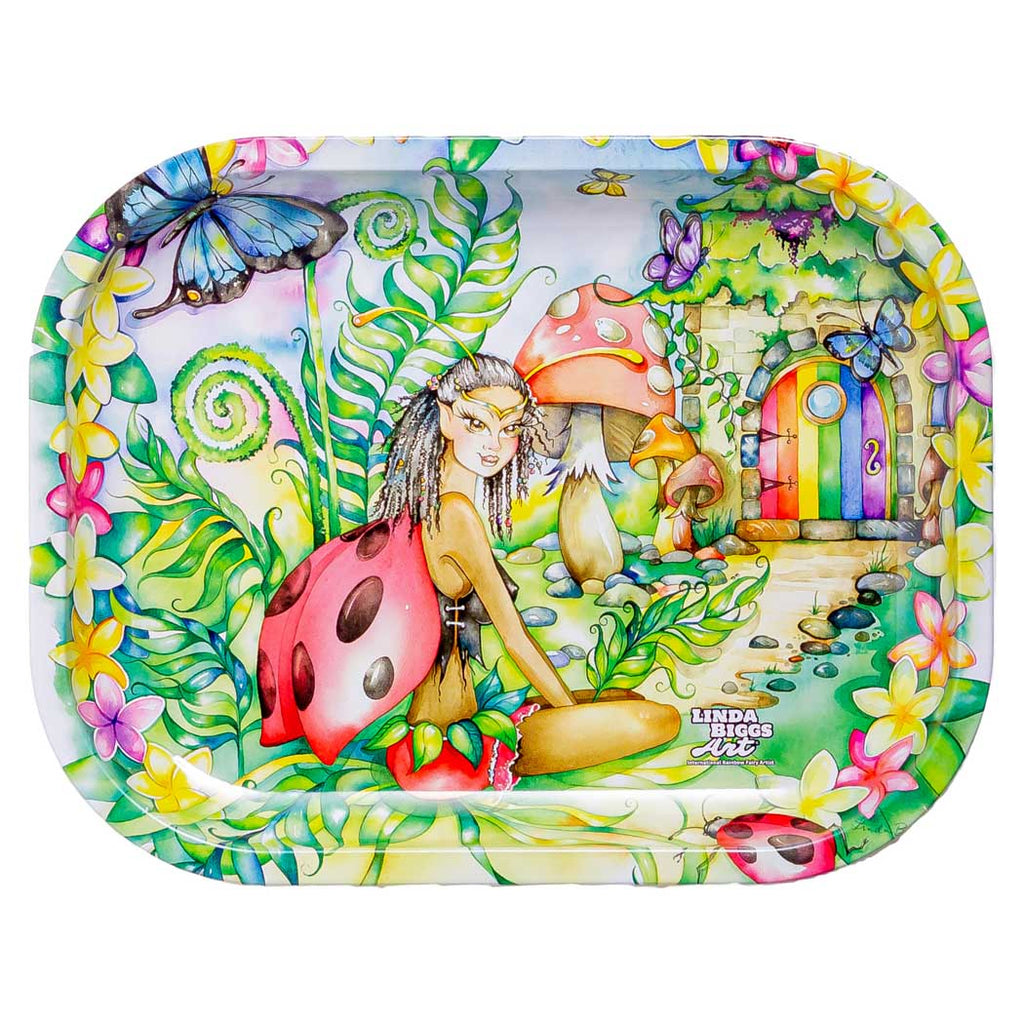 Linda Biggs Ladybug Tin Rolling Tray – Excitement Smokin PA