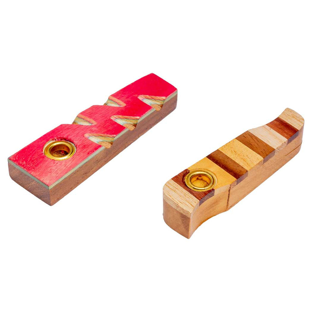 Assorted 4" Wooden Hand Pipes – Excitement Smokin PA