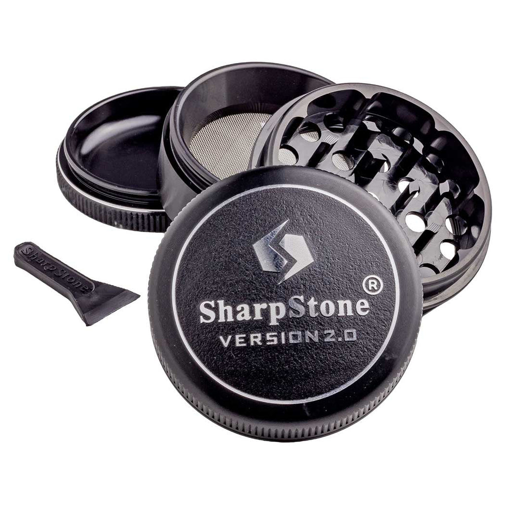 SharpStone V2 Hard Top 4-Piece Aluminum Grinder – Excitement Smokin PA
