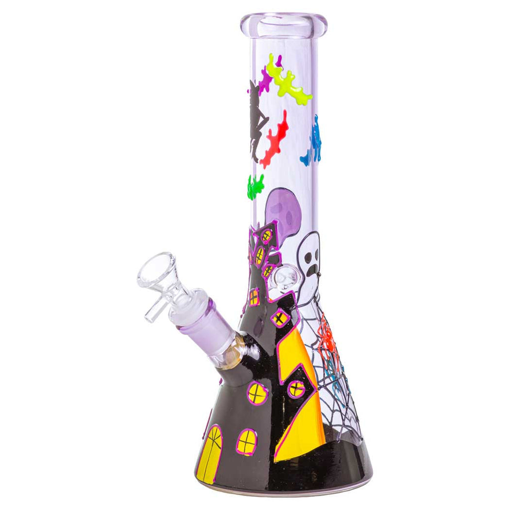 Haunted House Glow-in-the-Dark 10" Beaker Glass Water Pipe – Excitement ...