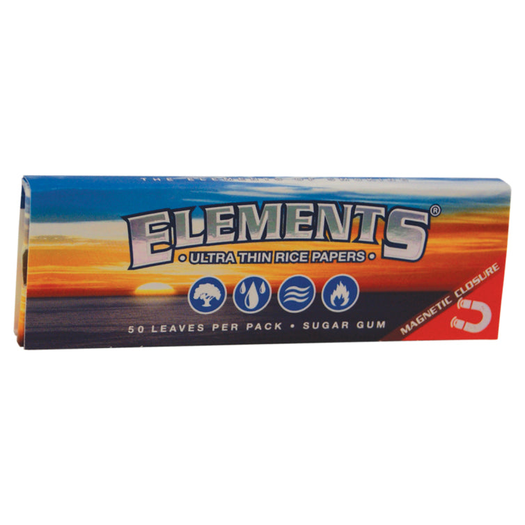 Elements Ultra Thin Rice Rolling Paper 1.25" 50 Pack – Excitement Smokin PA