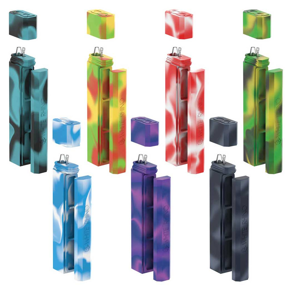 White Rhino Dab Out Container with Pyrex Straw Assorted – Excitement ...